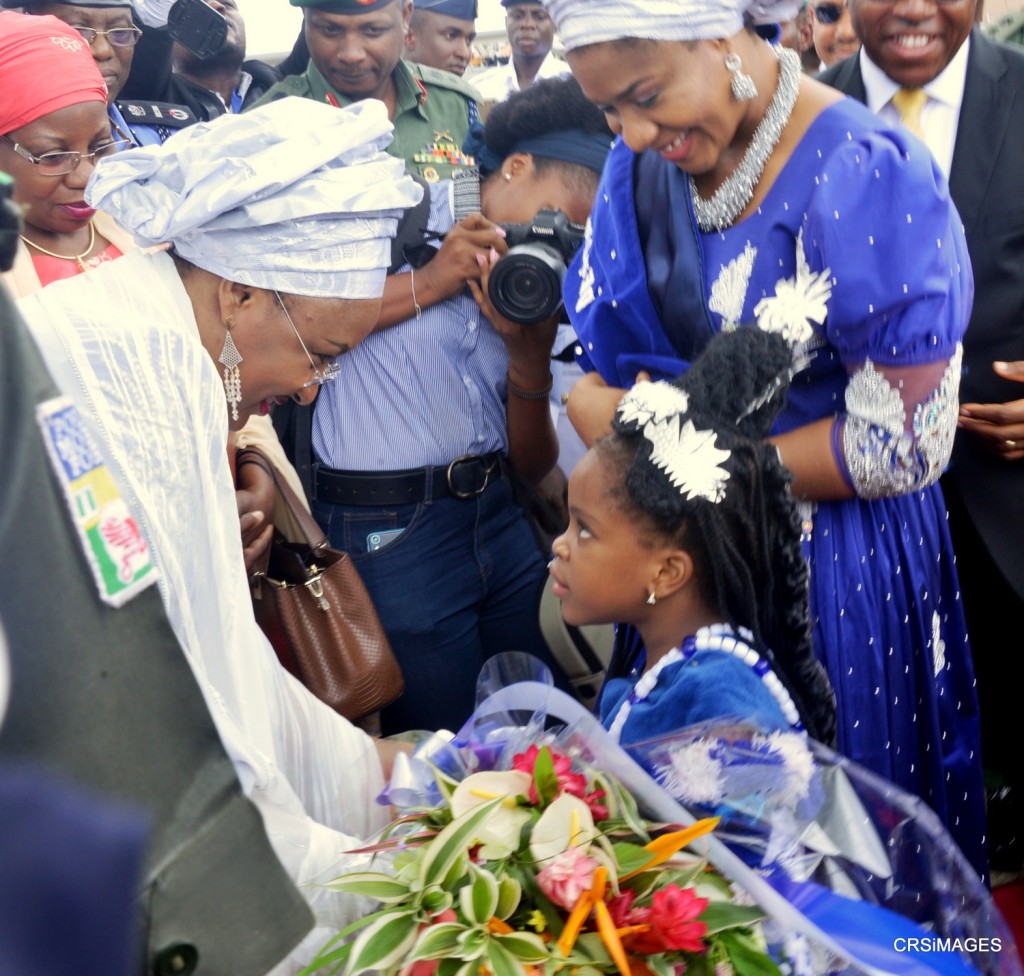 Exclusive Pictures Of Aisha Buhari’s Arrival In Cross River ...