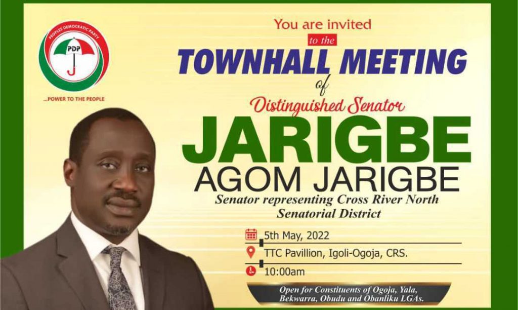 Senator Jarigbe Agom Postpones Town Hall Meeting With Constituents ...