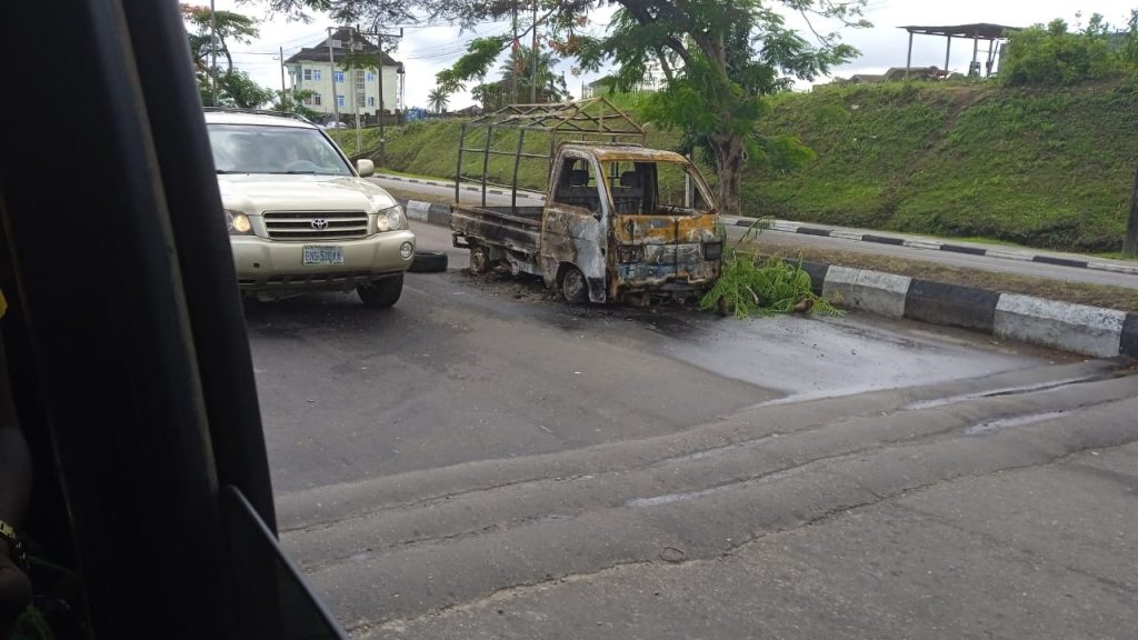 Pick-Up Van Explosion: Burnt Body, Vehicle Still At The Centre Of The ...